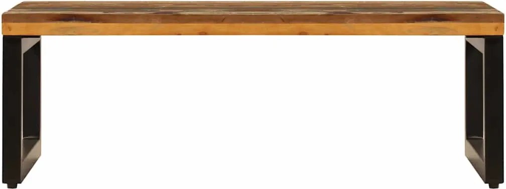 Konferenční stolek 100x50x35cm masivní recyklované dřevo a ocel 247338