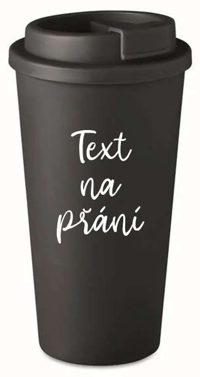TEXT NA PŘÁNÍ - černý termohrnek 475 ml