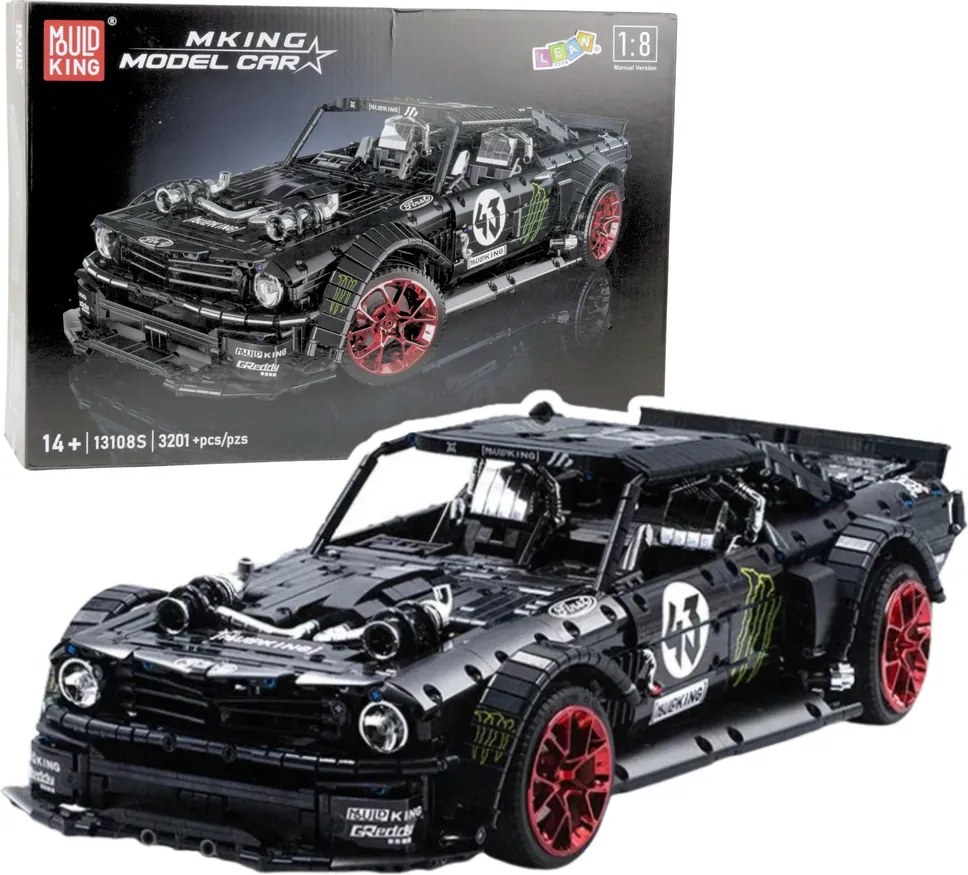 LEAN Toys Stavebnicové kostky – sportovní auto Mustang Hoonicorn V2, 3201 dílků