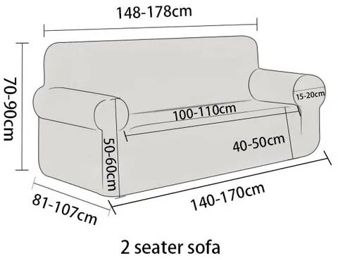 4Home Napínací potah na dvojkřeslo Noir, 145 - 185 cm