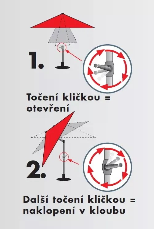 KNIRPS Apoll 290 cm - prémiový zahradní slunečník tmavě šedá