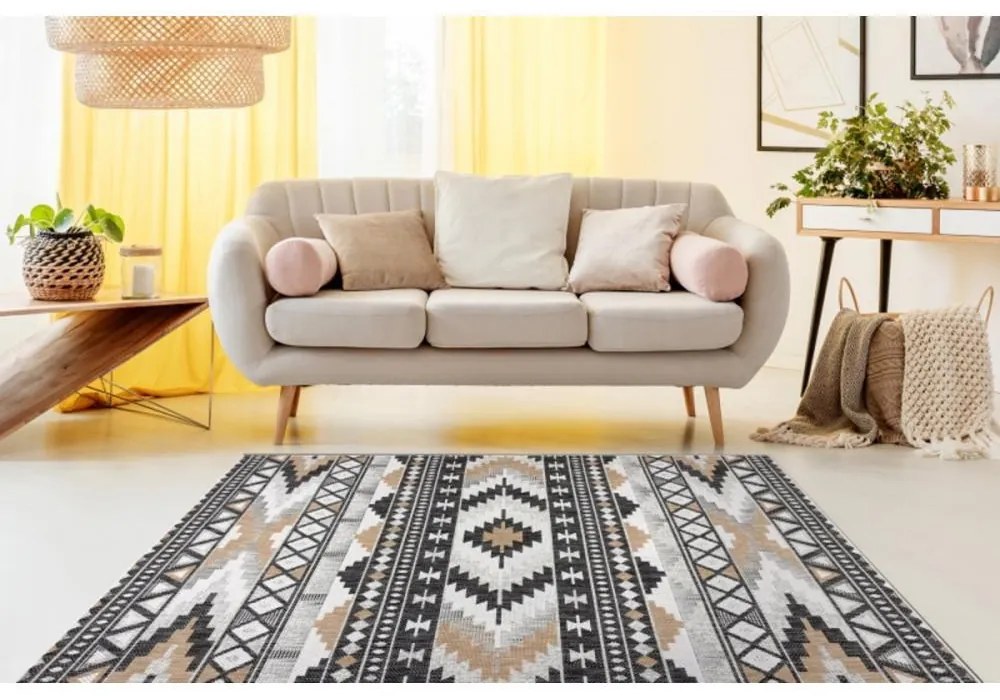 Kusový koberec Aztec béžovo šedý 140x190cm