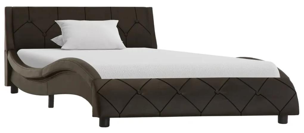 285654 vidaXL Rám postele šedý umělá kůže 90 x 200 cm
