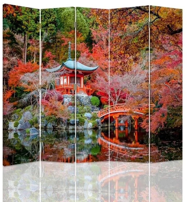 Gario Paraván Zahrada v japonském stylu Rozměry: 180 x 170 cm, Provedení: Otočný paraván 360°