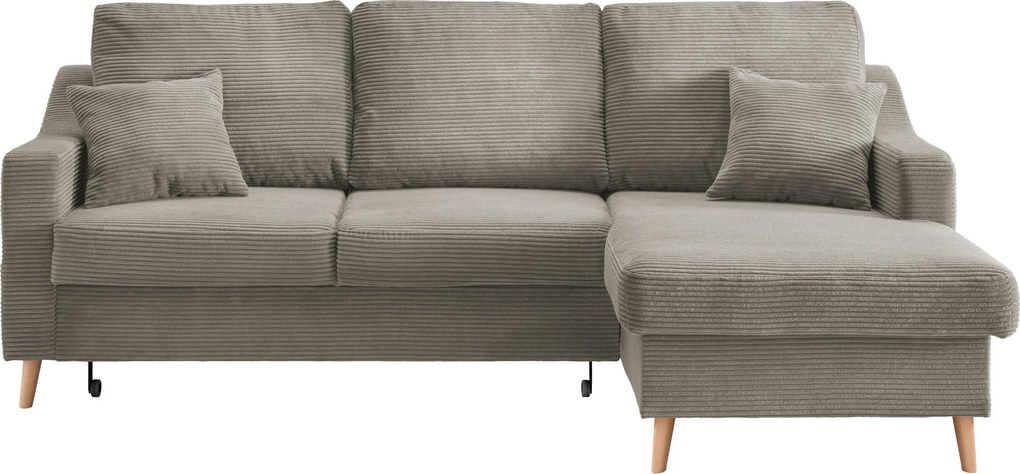 XXXLutz ROHOVÁ SEDAČKA, textil, šedavě hnědá P & B - Sedací soupravy - 002310004964