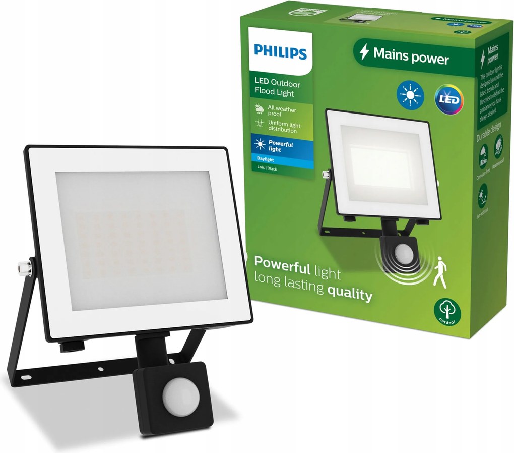 Led reflektorová lampa 30W IP65 Snímač pohybu a soumraku Philips