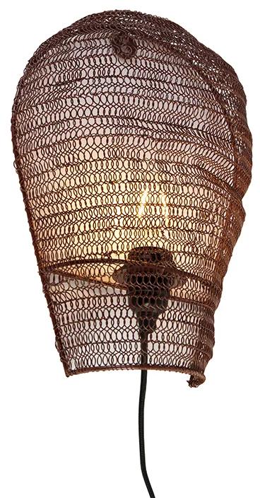 Orientální nástěnné svítidlo bronzové 35 cm - Nidum