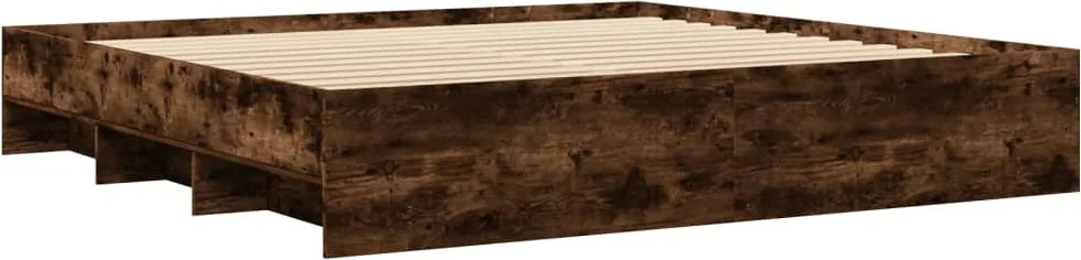 Rám postele bez matrace kouřový dub 180x200cm kompozitní dřevo 3295636
