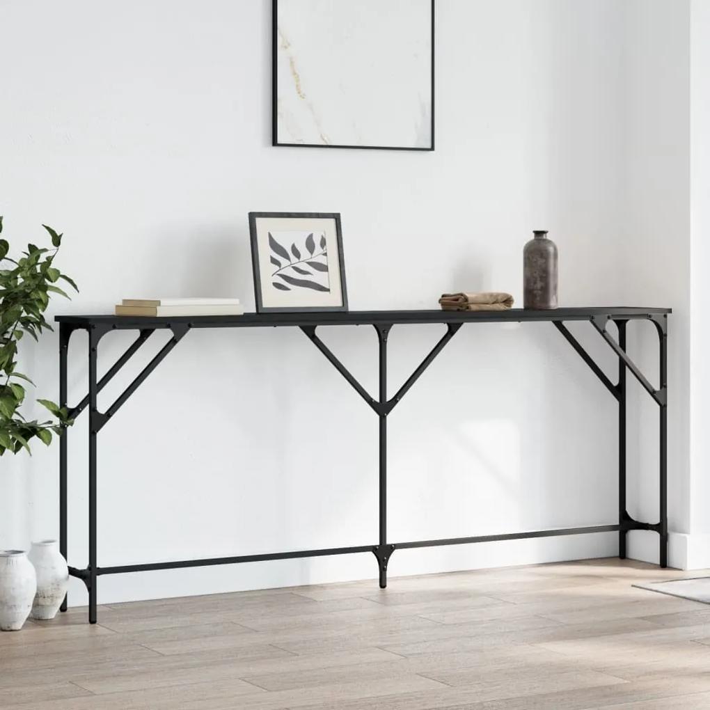 vidaXL Konzolový stolek černý 180 x 23 x 75 cm kompozitní dřevo