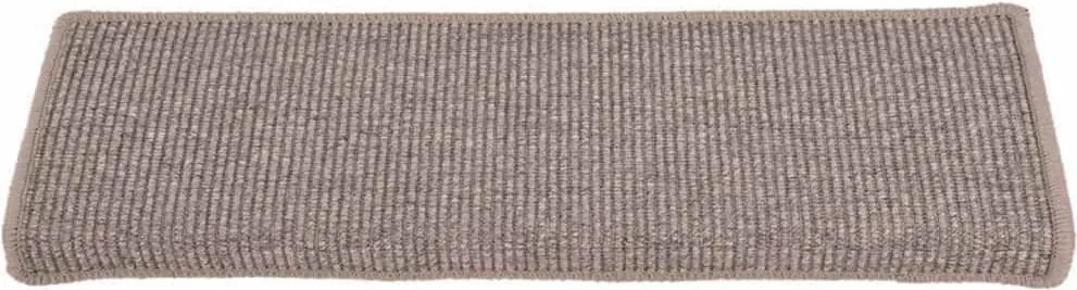 Schodové rohože 15 ks 65 x 21 x 4 cm tmavě béžové s obdélníkovým okrajem 326908