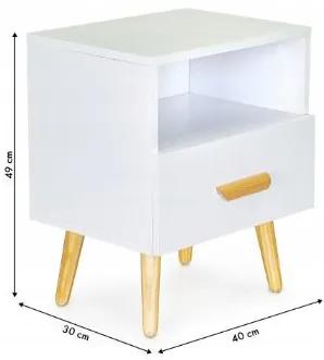 Bestent Noční stolek White Modern