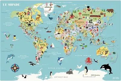 Vilac Magnetická mapa světa Ingela / od 7 let