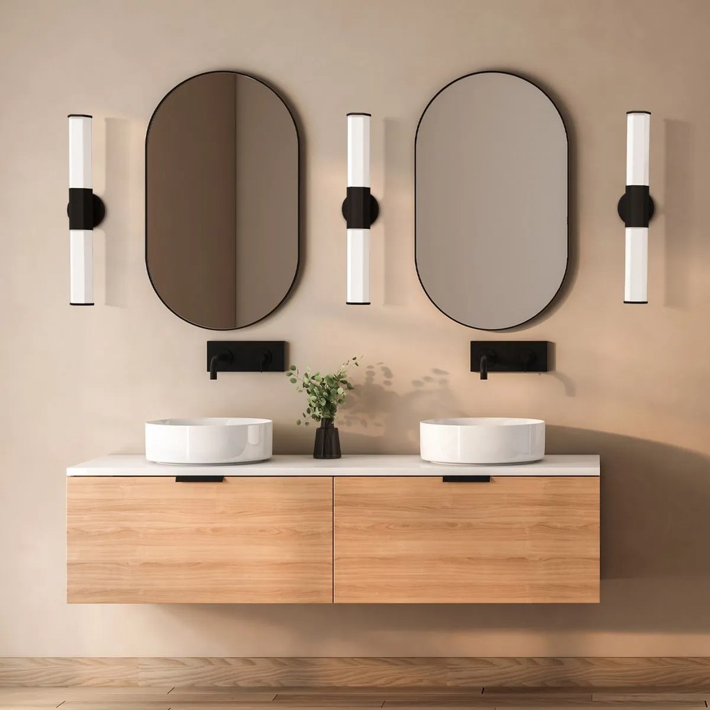 Koupelnové světlo Elstead Facet IP44 černá 66 cm LED 24W 2160 lm