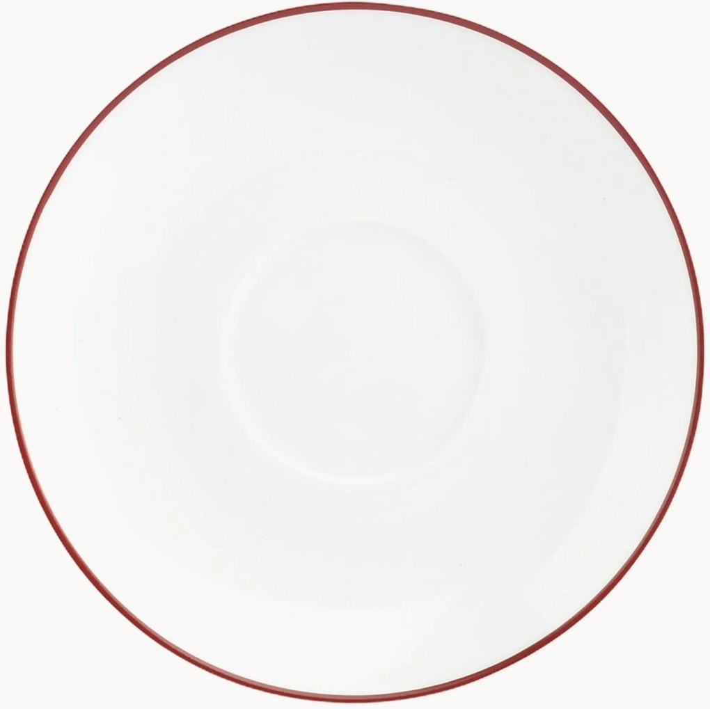Sada porcelánových podšálků Basic White, 6 dílů