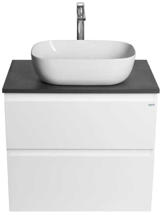 Aqualine Aqualine, ALTAIR skříňka s deskou 68 cm, bílá/antracit břidlice, AI270-03