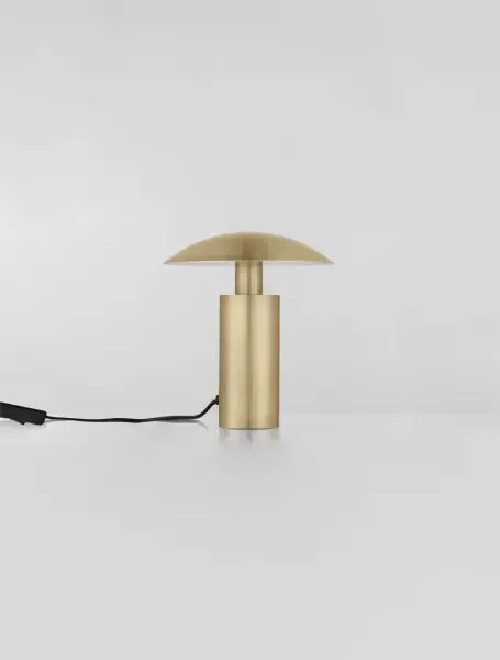 LED mosazně-zlatá stolní lampa Karpos