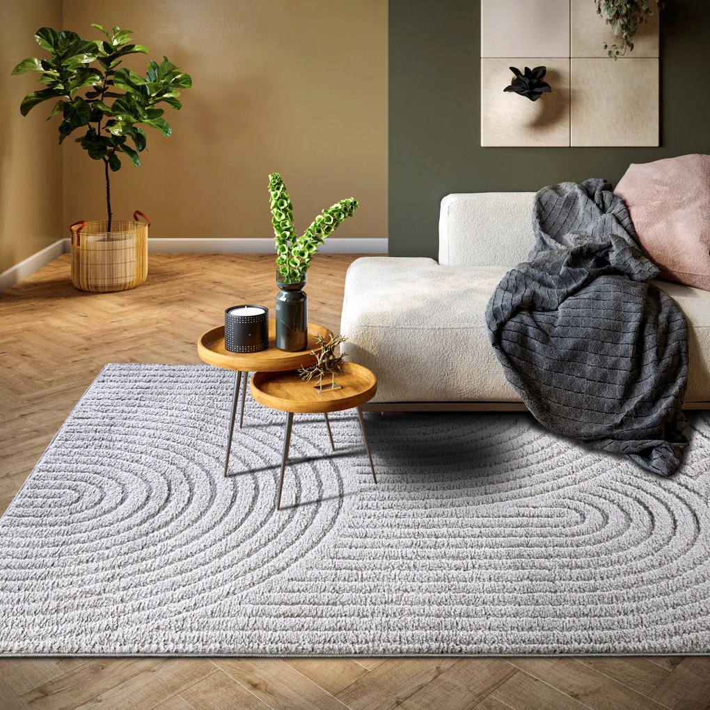 ELLE Decoration, Kusový koberec New York 106205 Light Grey, 200x280, šedá, ložnice