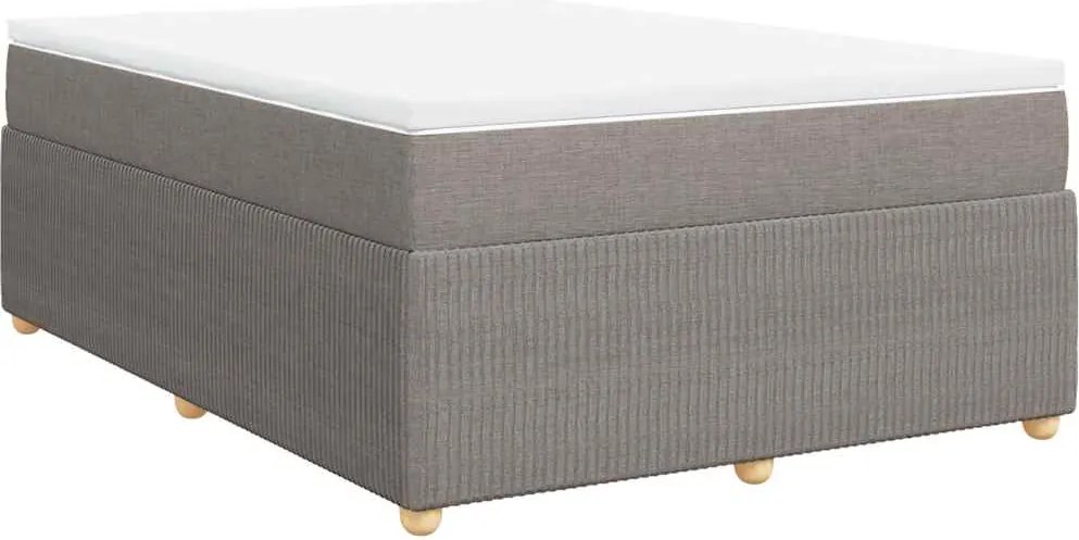 Box spring postel s matrací taupe 160x200 cm textil 3285585