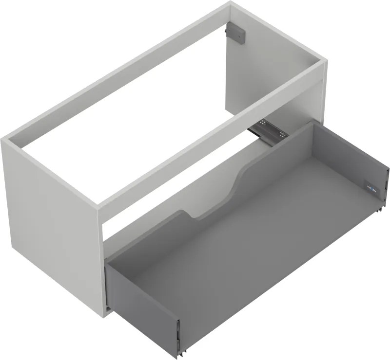 Mexen Box-A, závěsná skříňka 100 cm, 1 zásuvka, šedá matná, 91AX0-1000-470-1-62