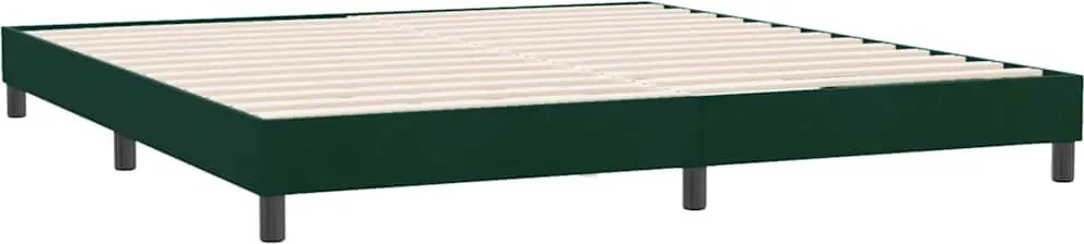Postel Box Spring bez matrace tmavě zelená 180x220 cm samet 3315888