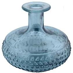 San Miguel VIDRIOS SAN MIGUEL !RECYCLED GLASS! Váza z recyklovaného skla "DIAMOND", 12cm blankytně modrá