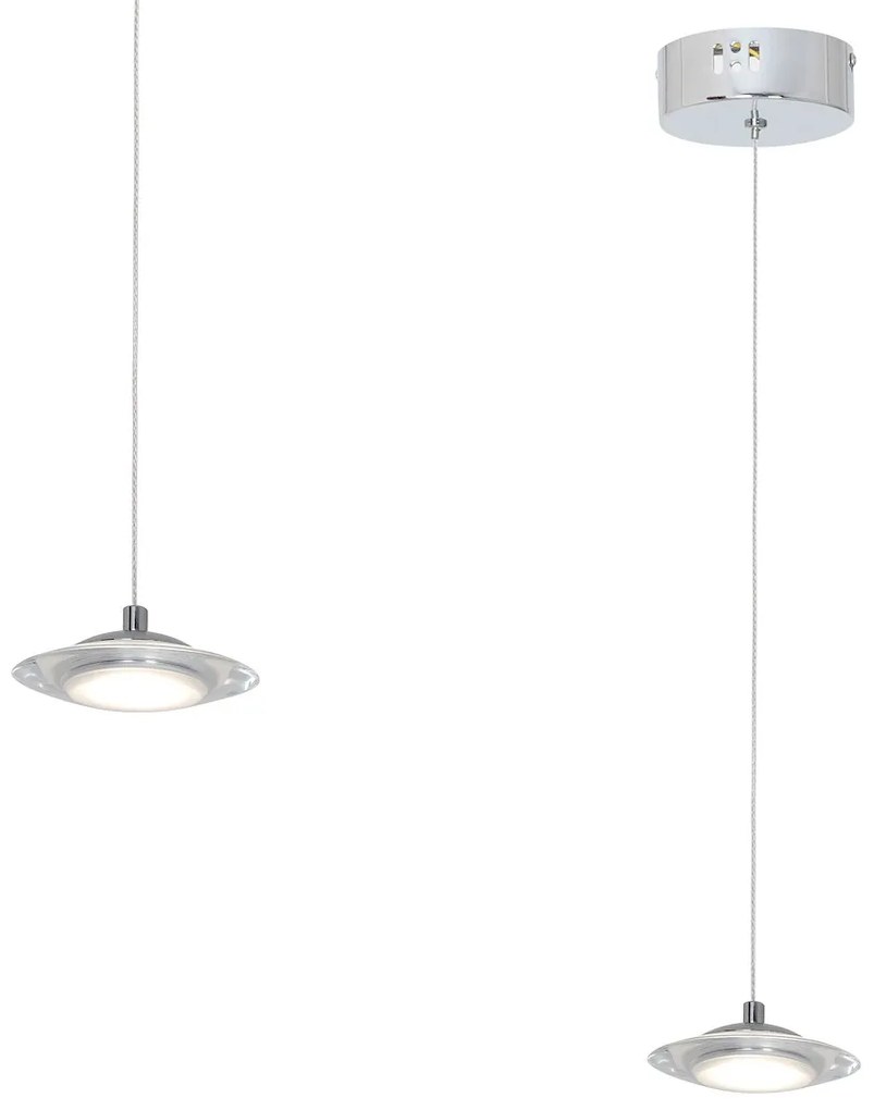 Závěsné svítidlo Ellipse, 1x chromové kovové stínítko, ch