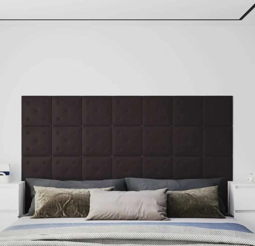 vidaXL Nástěnné panely 12 ks 30 x 30 cm umělá kůže 1,08 m² [343974] Barva: krémová