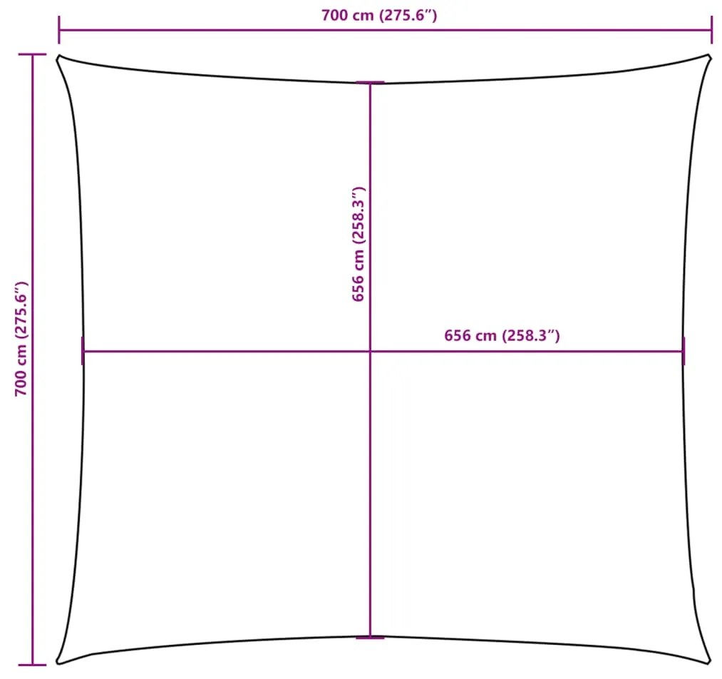 vidaXL Marketos Stínící plachta oxfordská látka čtvercová 7 x 7 m modrá