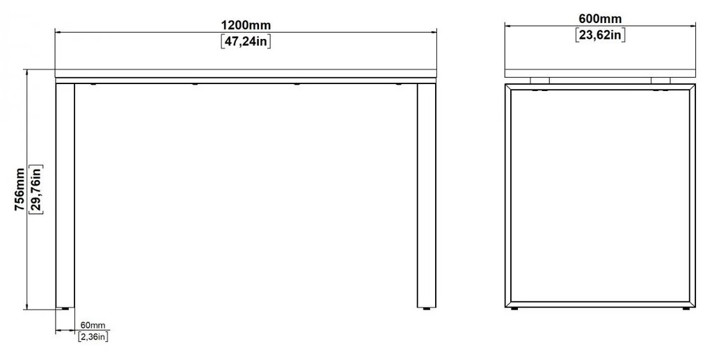 Tvilum Psací stůl Sigal 600/02 jackson hickory/bílá