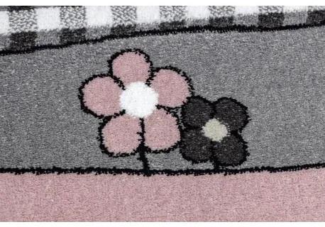 koberec PETIT FARMA ZVÍŘATA, růžový velikost 140x190 cm | krásné koberce cz