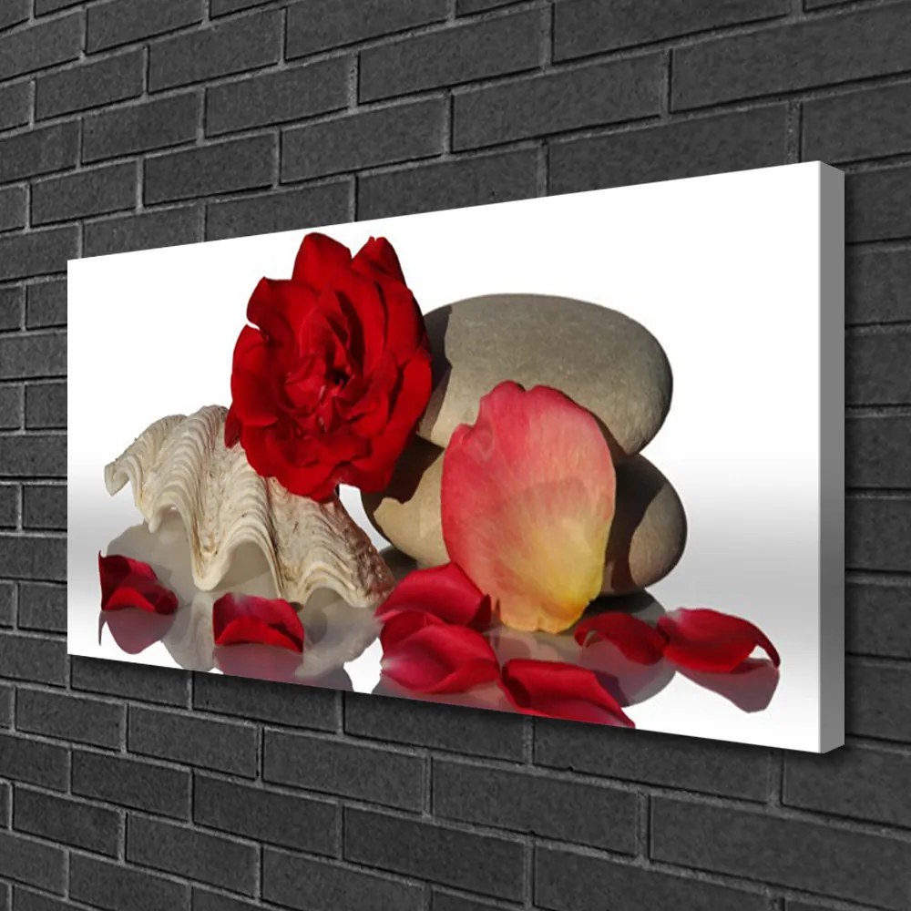 Obraz na plátně Růže Plátky Mrtvá Příroda 140x70 cm