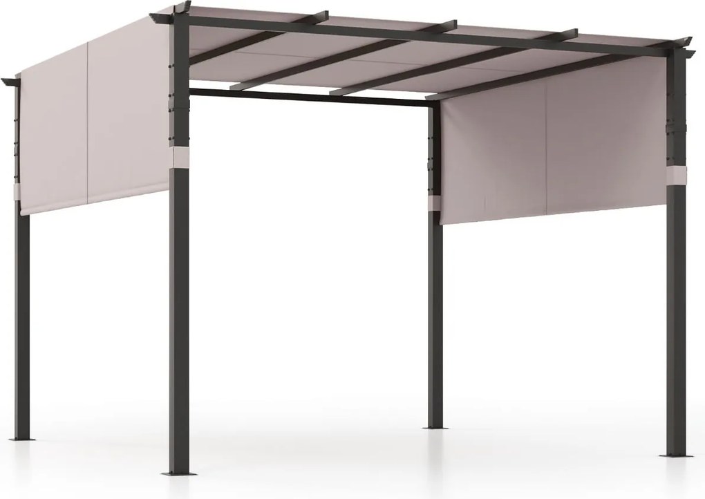 Costway Pergola se 2 nastavitelnými střechami altán voděodolný stabilní zimní