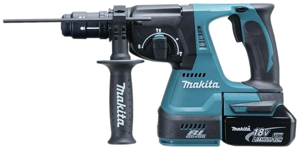 Makita - 18V AKU kombinované kladivo, 2x aku Li-ion LXT 5,0 Ah, nabíječka DHR243RTJ
