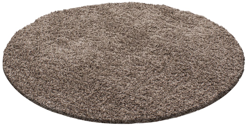 Ayyildiz koberce Kusový koberec Life Shaggy 1500 mocca kruh - 200x200 (průměr) kruh cm