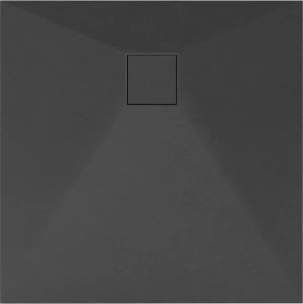 Gamma Oldaf, SMC čtvercová sprchová vanička 80 x 80 cm, černá matná, GMA-OL-8080BK