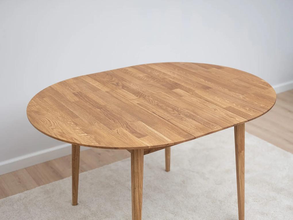 Dubový stůl fi93 +30 cm nástavce Bergen intenzivní olej