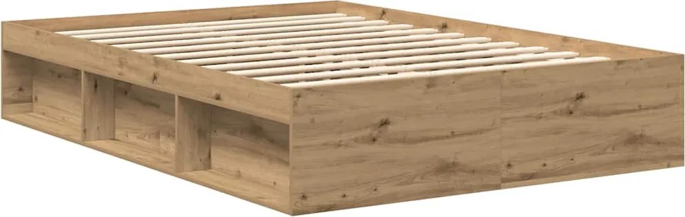 Rám postele bez matrace Řemeslnický dub Dřevěné konstrukce 3328853