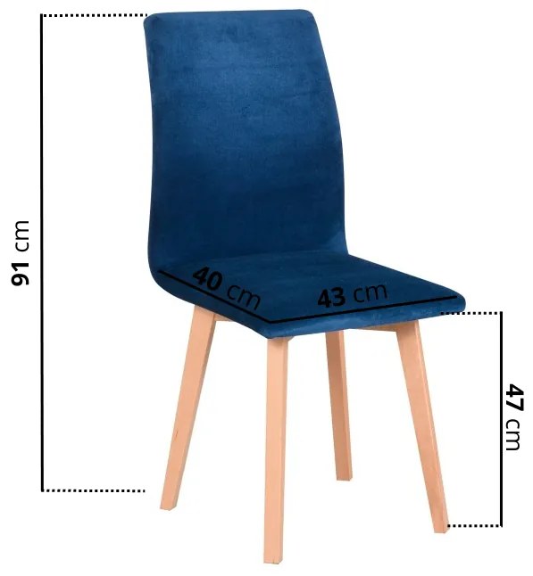 Jídelní židle Lexia 2 Zvolte dřevo: Bílá, Zvolte látku: látka 7b