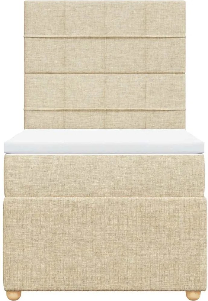 Box spring postel s matrací krémová 80 x 200 cm textil 3291888