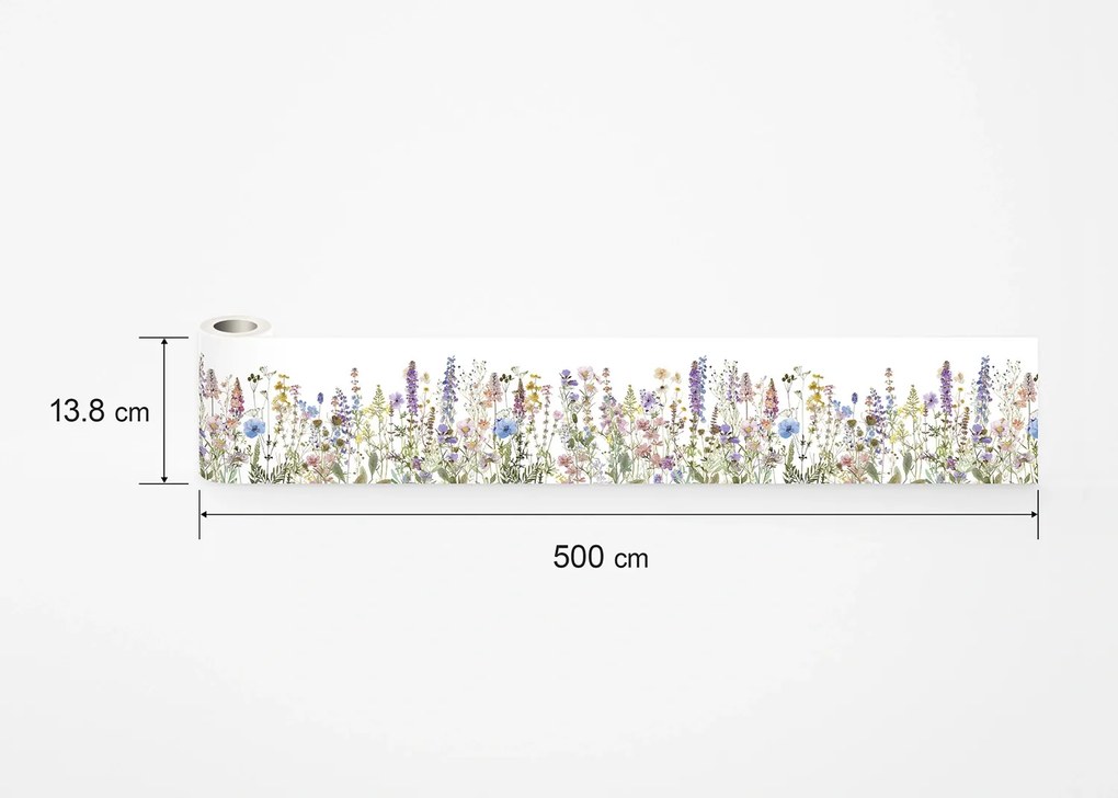 Samolepící bordura na zeď Divoké Květy | 5 m x 13.8 cm | DWB8483