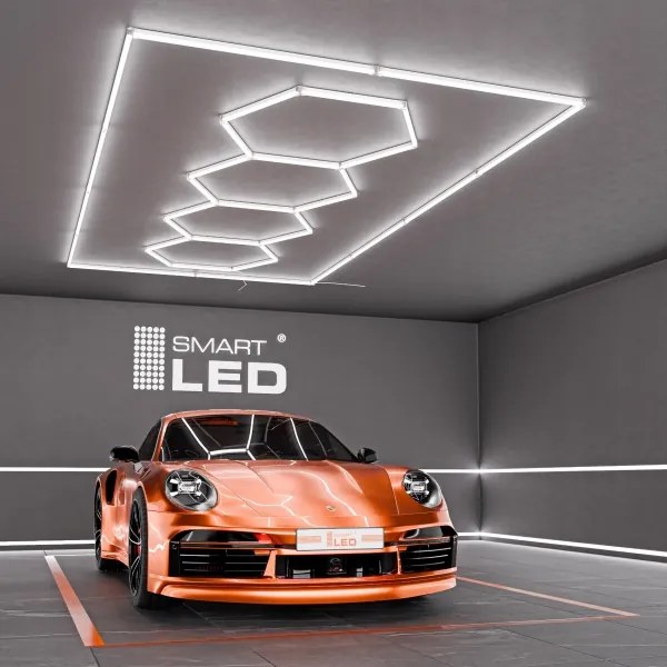 LED Stropní svítidlo LED/426W/85-265V 6500K 484x243 cm CRI 90 IP44 bílá