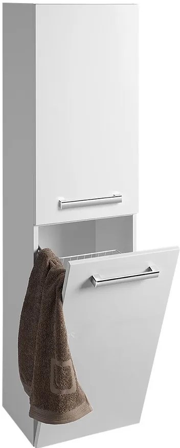 Aqualine Vega skříňka vysoká s košem 150 cm bílá VG160 Koupelny Bernold