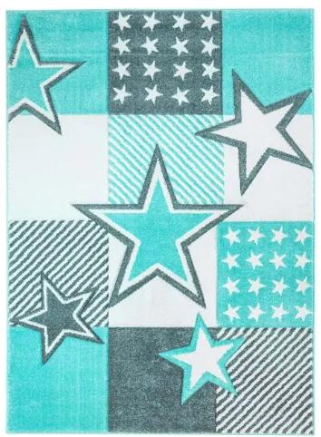 Family F.  Dětský kusový koberec pastel kostičky hvězdy hvězdičky Rozměr: 140x200cm