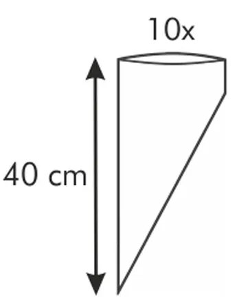 Zdobicí sáček DELÍCIA 40 cm, 10 ks