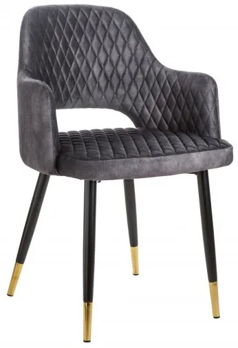 Designová židle Laney šedý samet - skladem