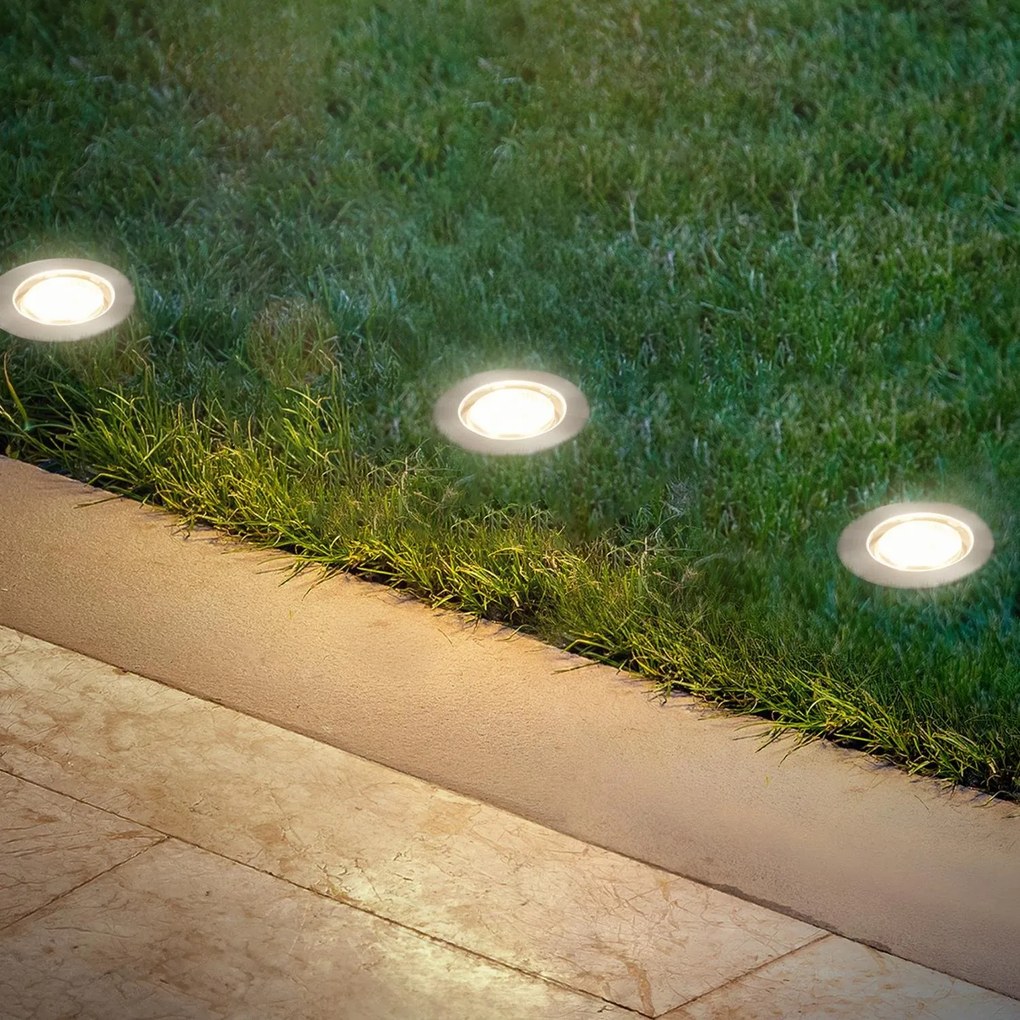 BRI 3915032 CONNECT TO SHINE prodlužovací sada Padouk 3ks LED zapuštěných svítidel do země, IP67 - BRILONER