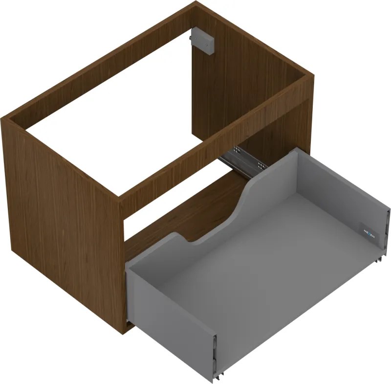 Mexen Box-A, závěsná skříňka 70 cm, 1 zásuvka, ořech, 91AX0-0700-470-1-86