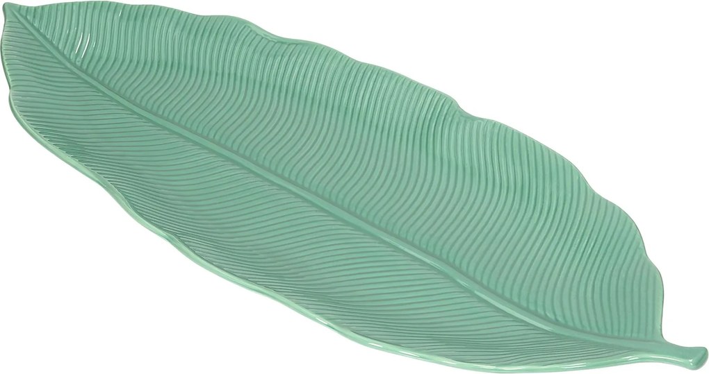 Talíř Jungle Leaves 47cm light green