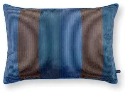 Pip Studio sametový dekorační polštář Multi Stripe 50x70 cm, modrý