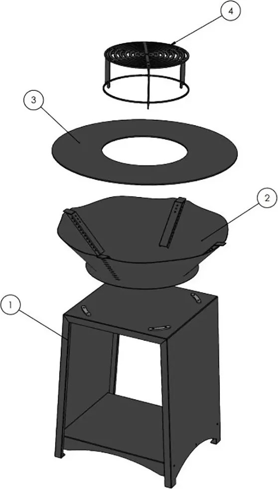 PRO-TERMO Grilovací ohniště FIESTA FE-FE 75 - černé